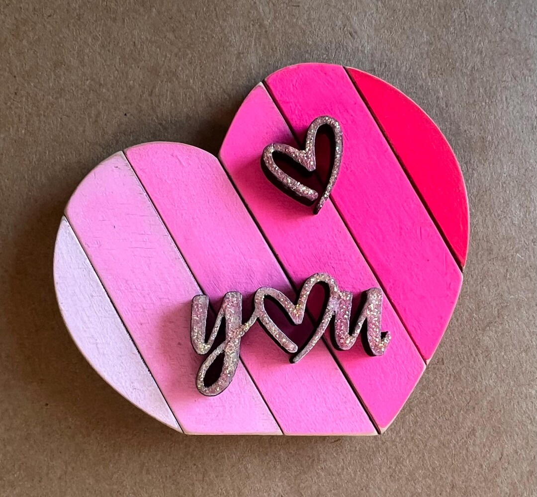 Refrigerator Magnets Love You Heart - Etsy