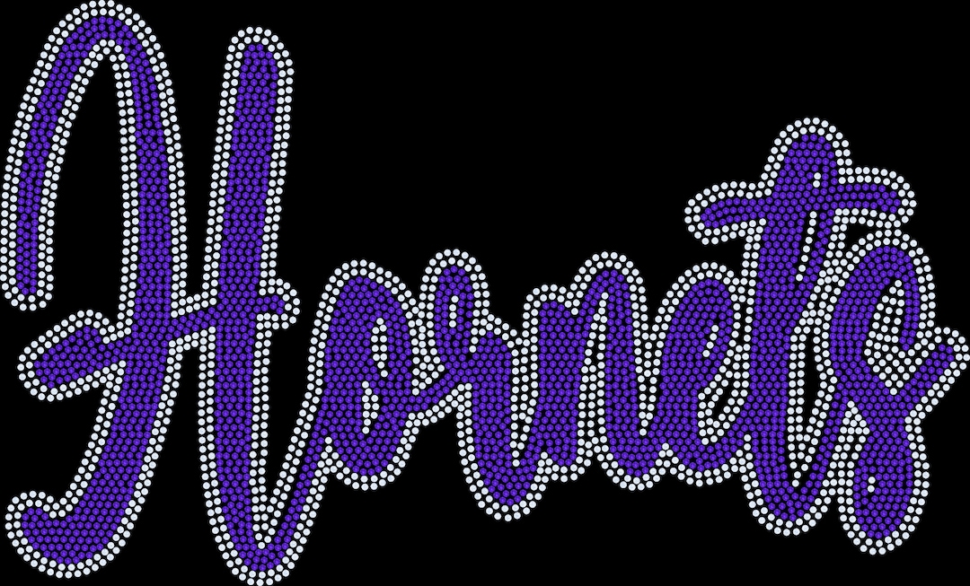 Hornets Script Cursive 11 Wide 2 Color Spangle Transfer - Etsy