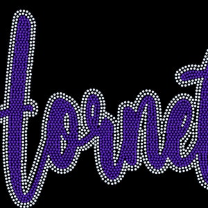 Hornets Script Cursive 11 Wide 2 Color Spangle Transfer - Etsy