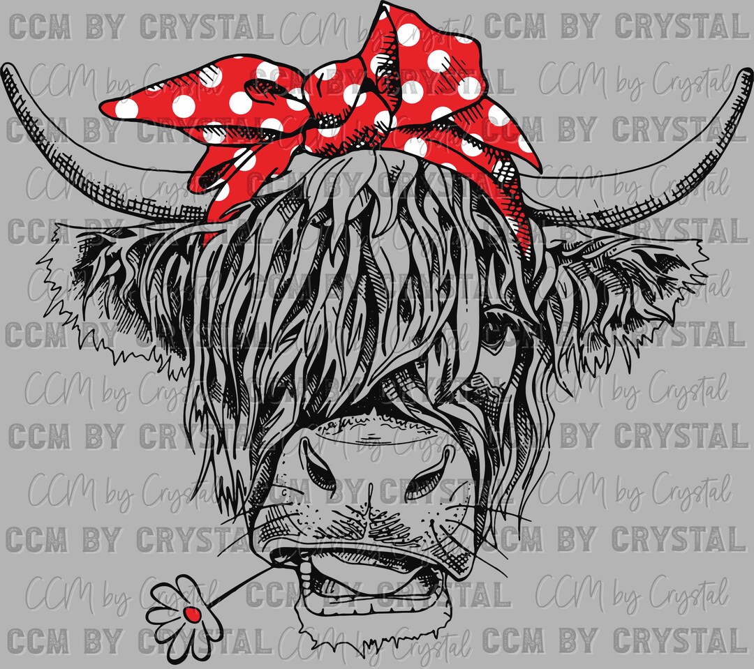 Highland Cow Ready to Press Transfer Direct to Film DTF Transfers ...