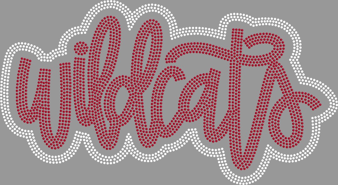 Wildcats Doodle 11" Wide 2 Color Spangle Transfer - Etsy
