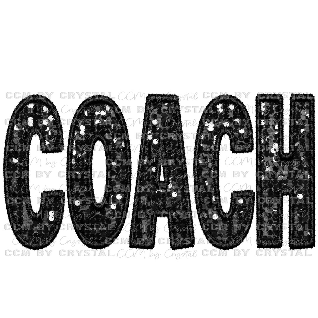 Coach Faux Embroidery Faux Sequin Mascot Ready to Press Transfer Direct ...