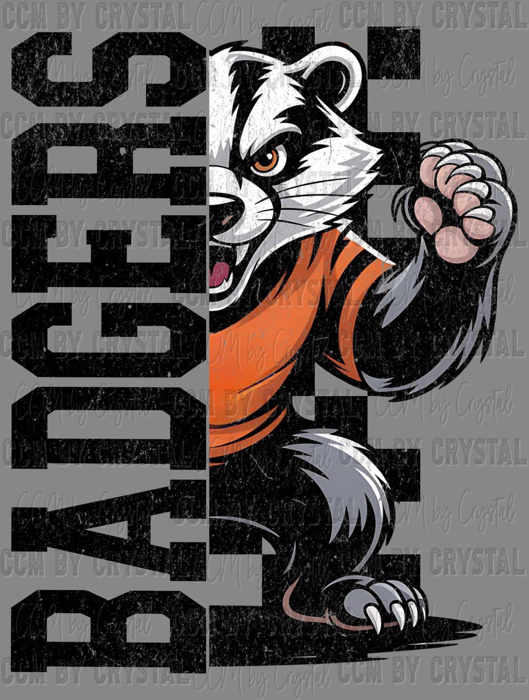 Distressed Badgers Half Checkered Ready to Press Transfer Direct to ...