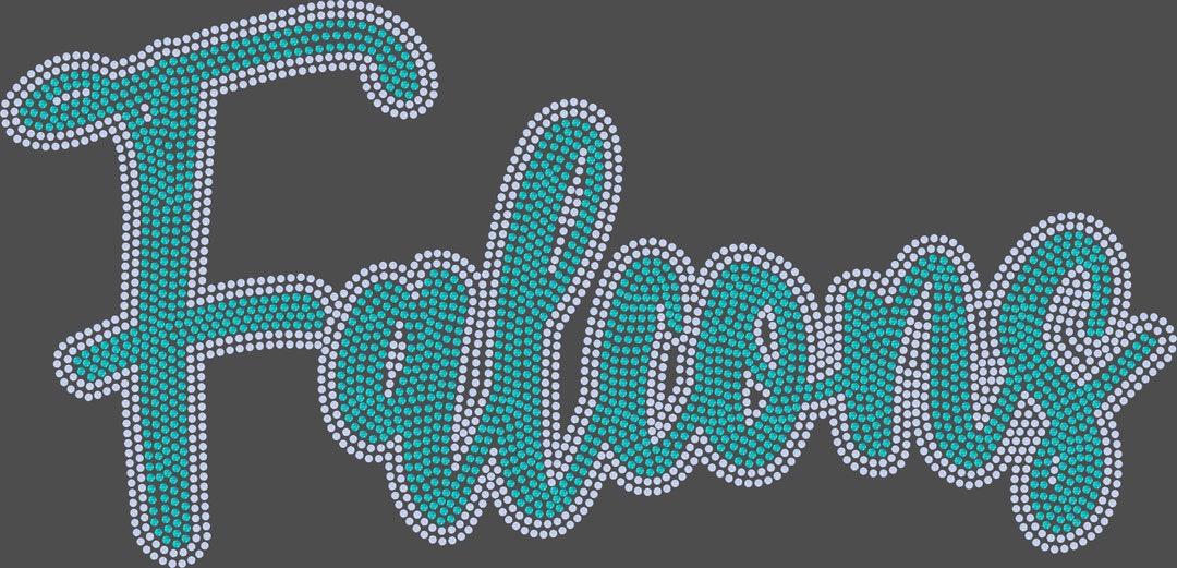 Falcons Script Cursive 11 Wide 2 Color Spangle Transfer - Etsy