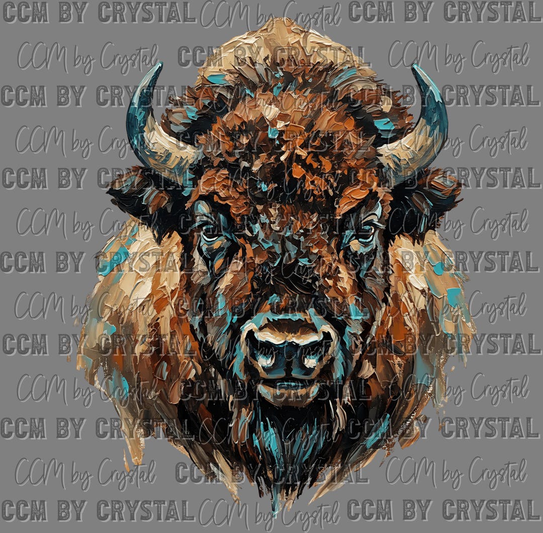 Fake Faux Painted Buffalo Western Ready to Press Transfer Direct to ...