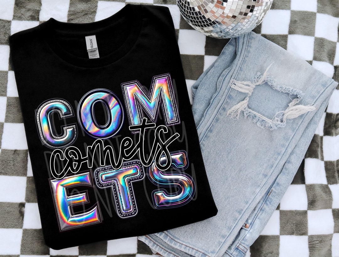 Comets Iridescent Effect Ready to Press Transfer Direct to Film DTF Transfers Sublimation ...