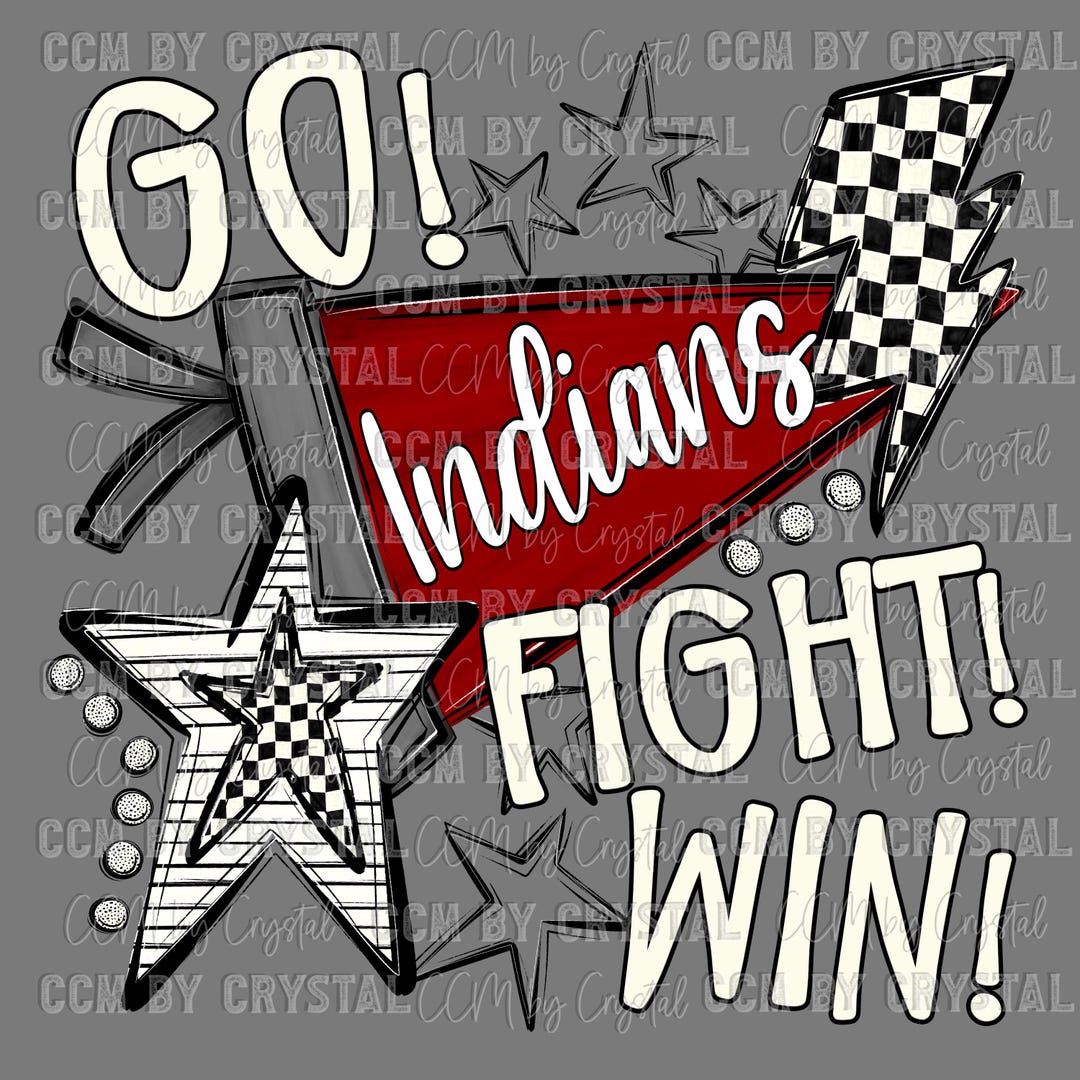 Go Fight Win Indians Mascot Maroon Ready to Press Transfer Direct to ...