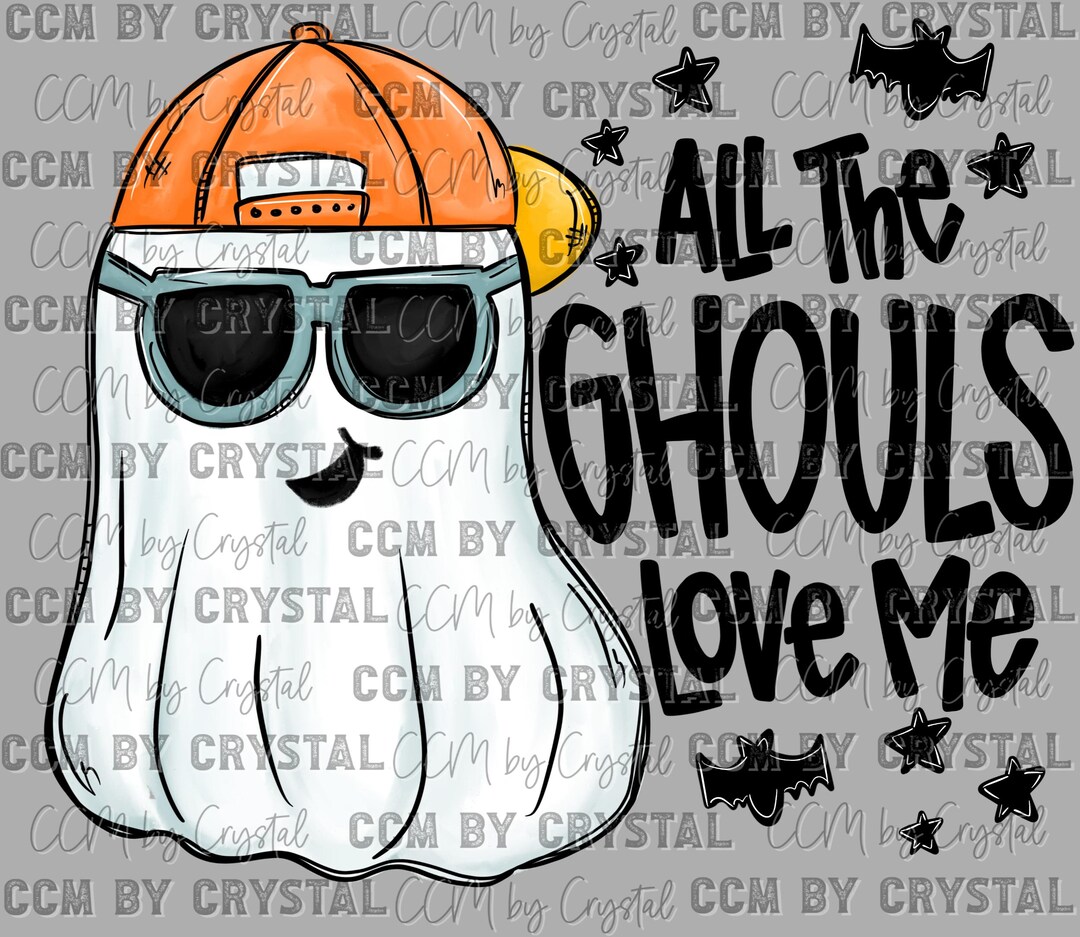 All the Ghouls Love Me Ghost Halloween Ready to Press Transfer Direct ...