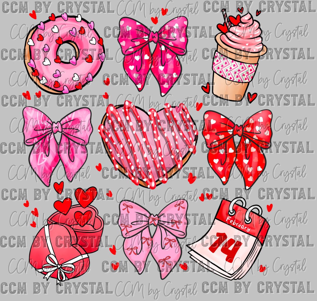 Valentines Day Sweets Ready to Press Transfer DTF Transfers Sublimation ...