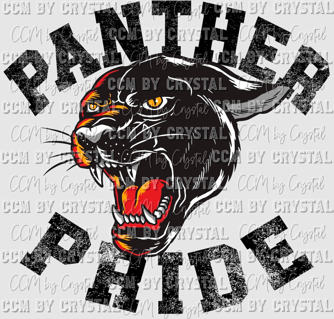Panther Pride Mascot Ready to Press Transfer Direct to Film DTF ...