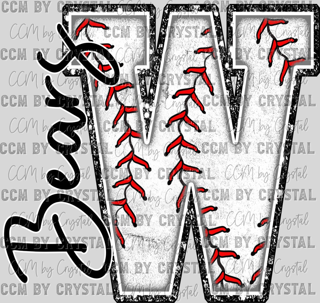 W Bears Baseball PNG Digital Download ONLY - Etsy