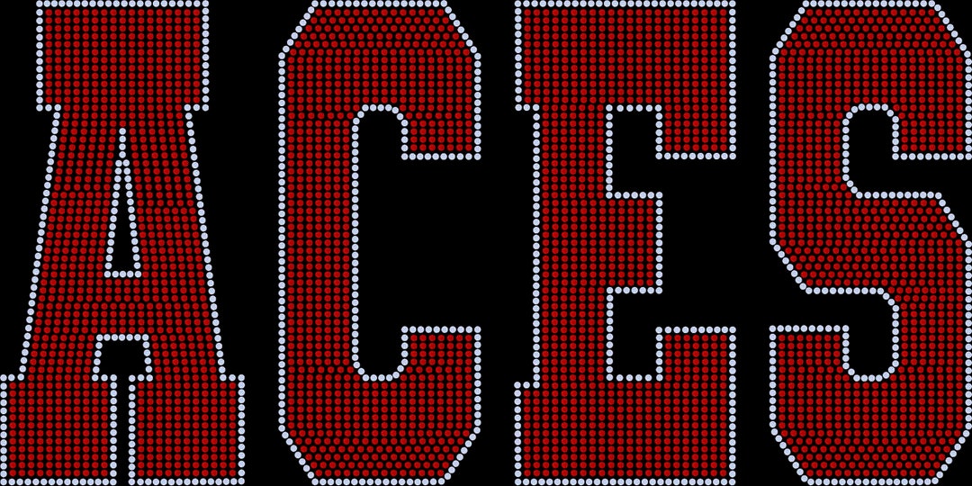 Aces 11" Wide 2 Color Spangle Transfer - Etsy