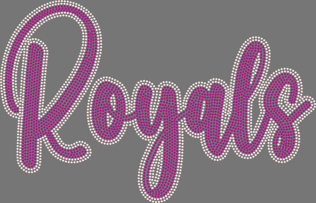 Royals Script Cursive 11 Wide 2 Color Spangle Transfer - Etsy