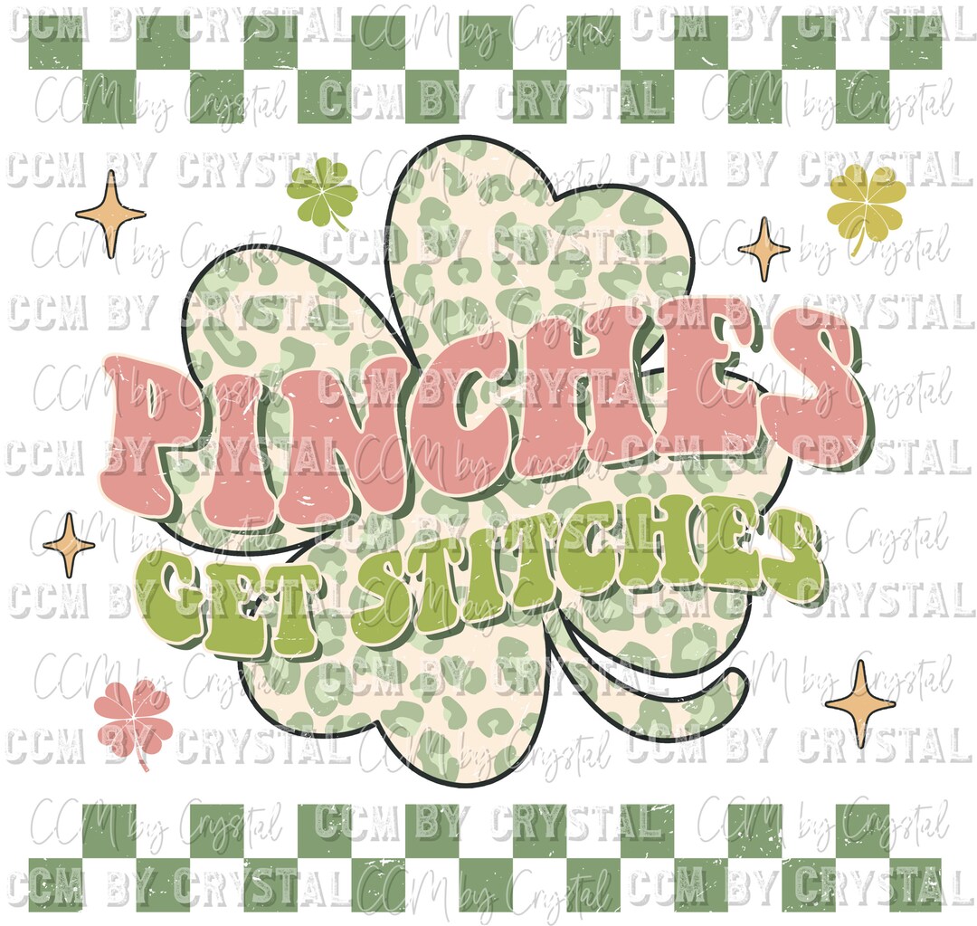 Pinches Get Stitches St Patrick's Day Ready to Press Transfers Direct ...