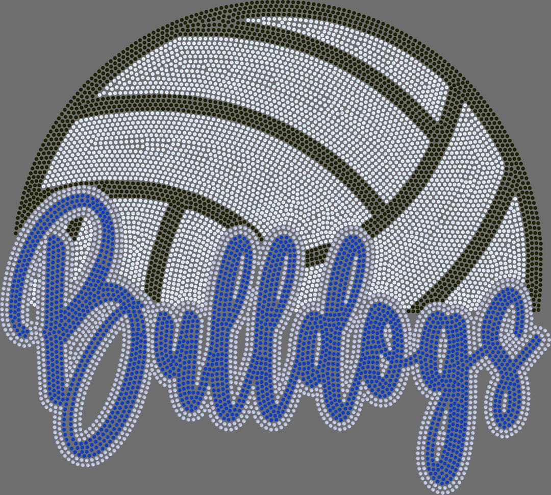 Custom Mascot Volleyball Approx 11" Spangle Transfer - Etsy