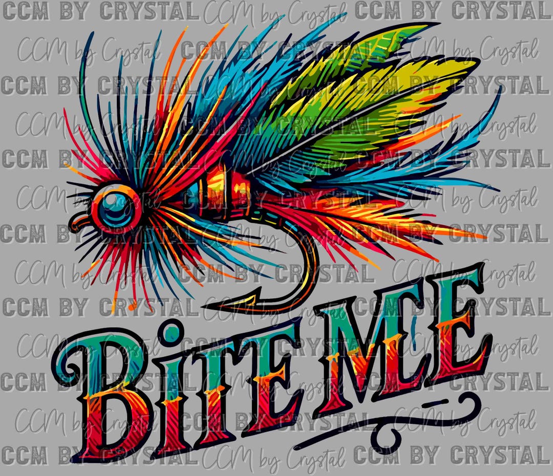 Bite Me Fishing Lure Ready to Press Transfer Direct to Film DTF ...