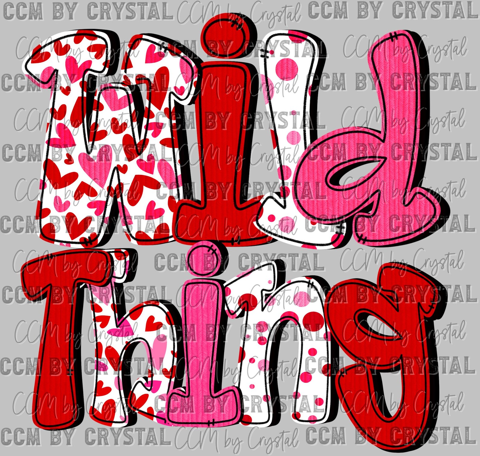Valentines Wild Thing Girl Ready to Press Transfer DTF Transfers ...