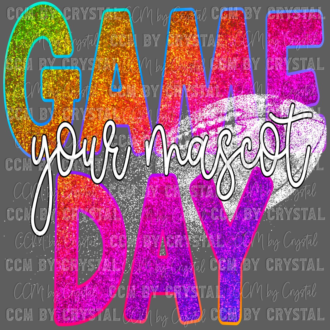 Personalized Game Day Football Mascot PNG Digital File ONLY - Etsy