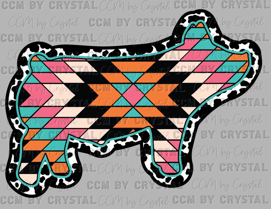 Aztec Pig Clean Western Rodeo Ready to Press Transfer Direct to Film ...