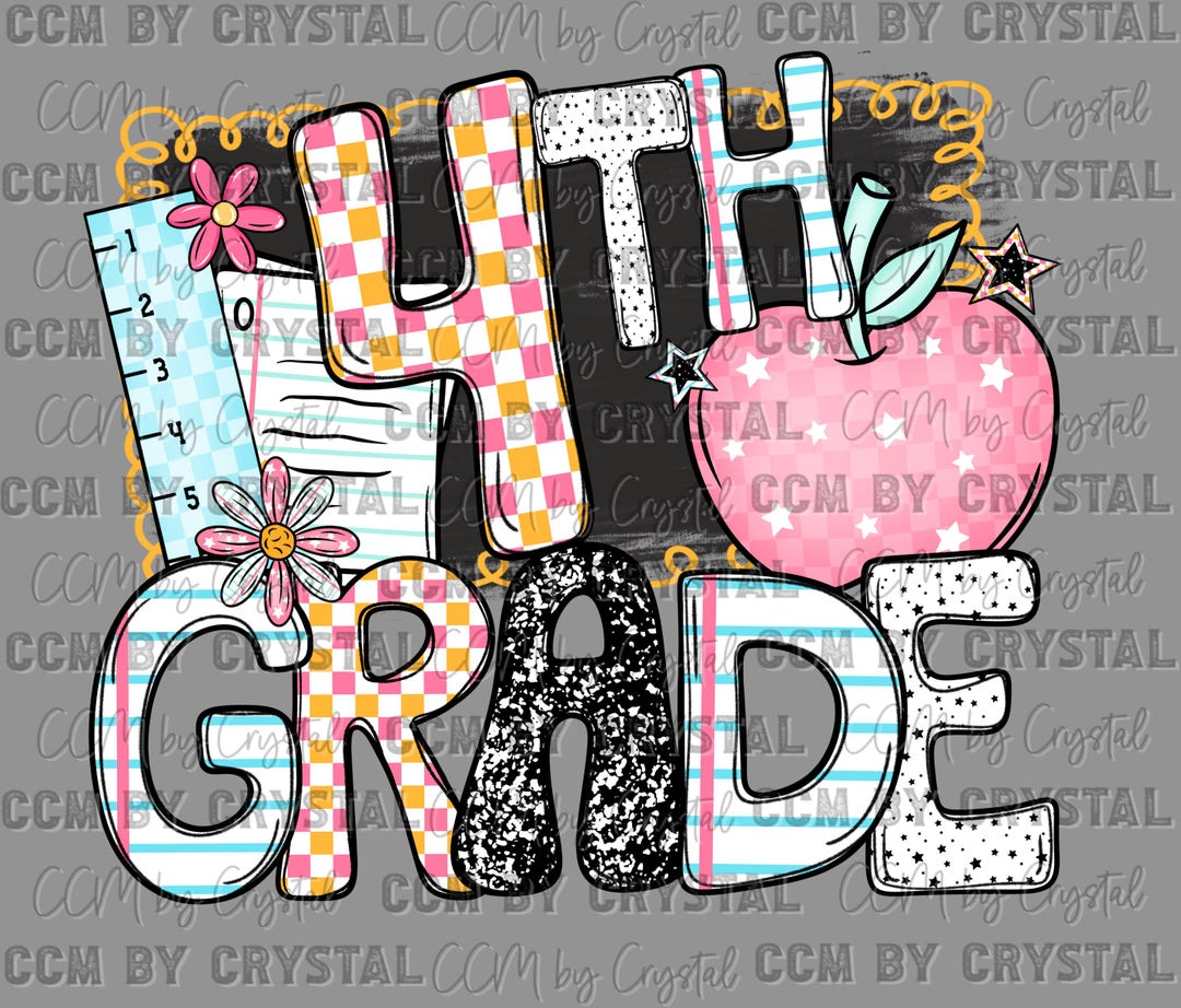 4th Grade Back to School Ready to Press Transfer Direct to Film DTF ...