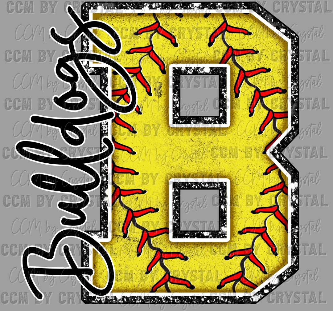 Personalized Softball Letter and Mascot Name PNG Digital File ONLY - Etsy