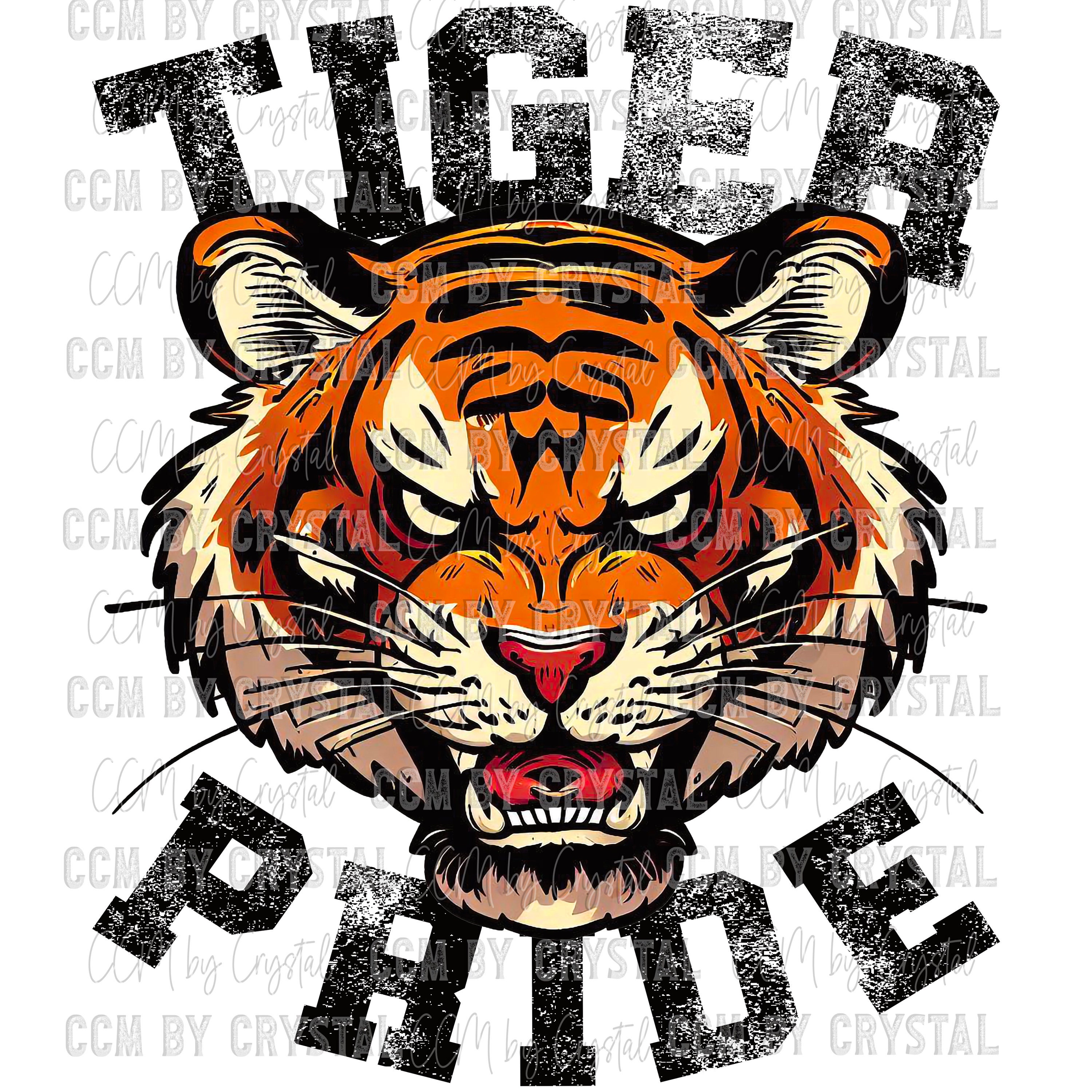 Tiger Pride Mascot Ready to Press Transfer Direct to Film DTF Transfer ...
