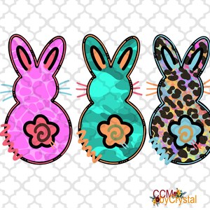 DTF Transfer Easter Rainbow Bunnies Dtf Transfer, Dtf Print, Heat ...