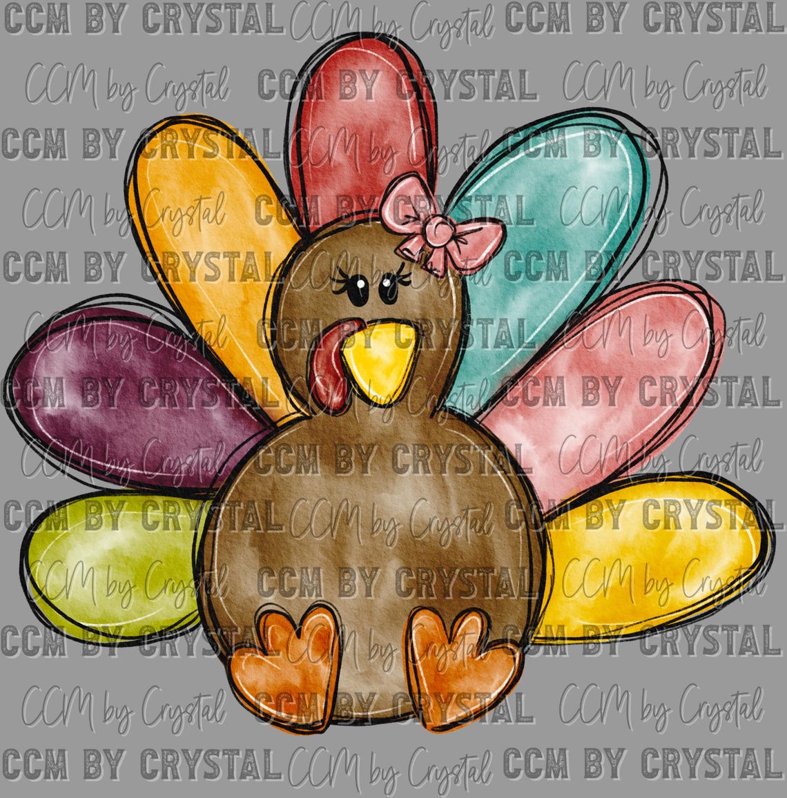 Thanksgiving Turkey Ready to Press Transfer Direct to Film DTF ...