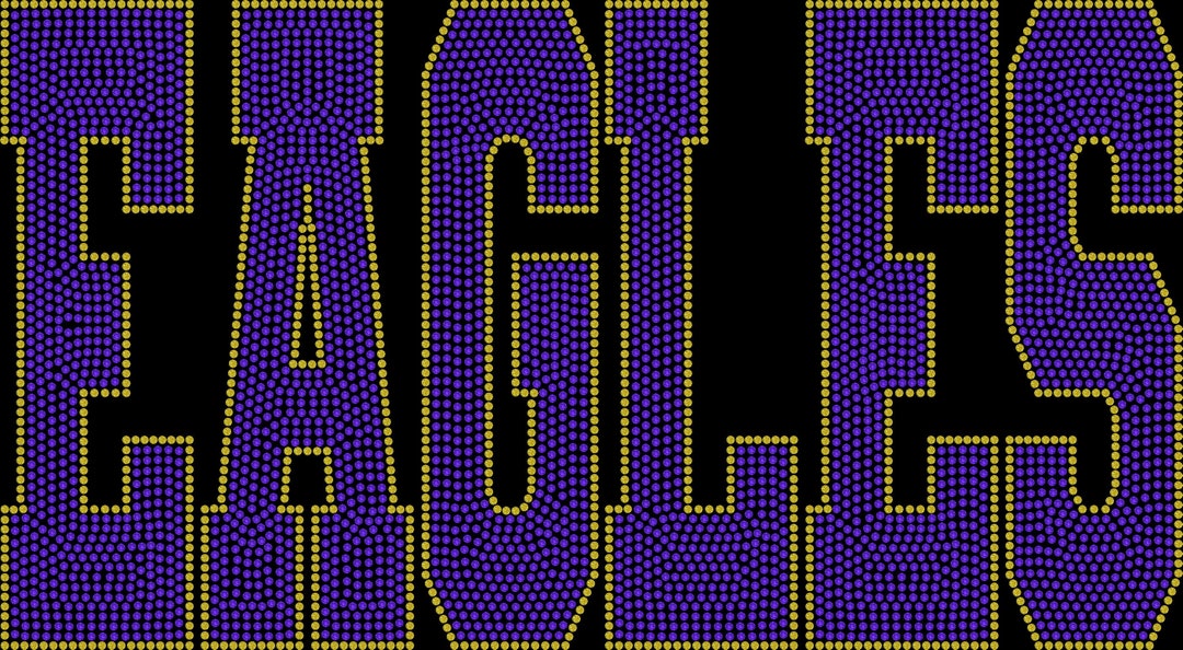 Eagles Approximately 11" Wide 2 Color Spangle Transfer - Etsy