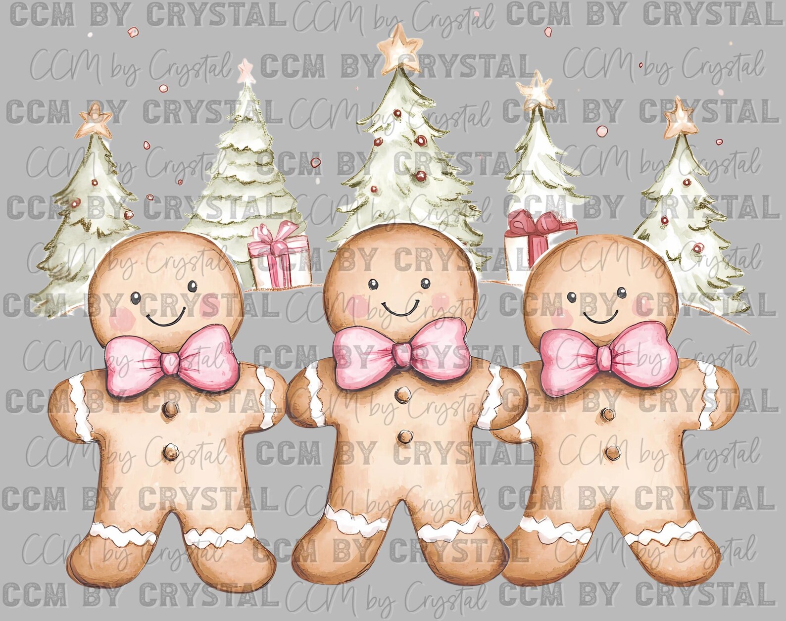 Christmas Gingerbread Friends Ready to Press Transfer Direct to Film ...