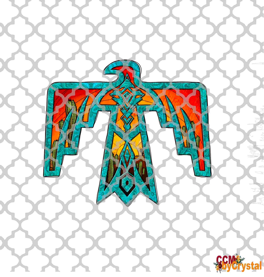 Sunset Colorful Thunderbird Ready to Press Transfer DTF Transfers ...