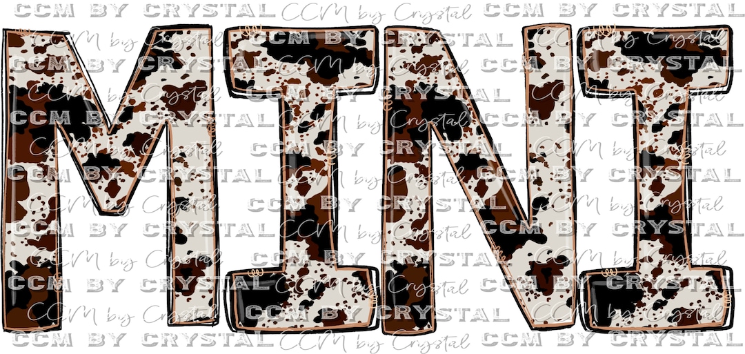 Mini Cowhide Cow Print Transfer Direct to Film DTF Transfers ...