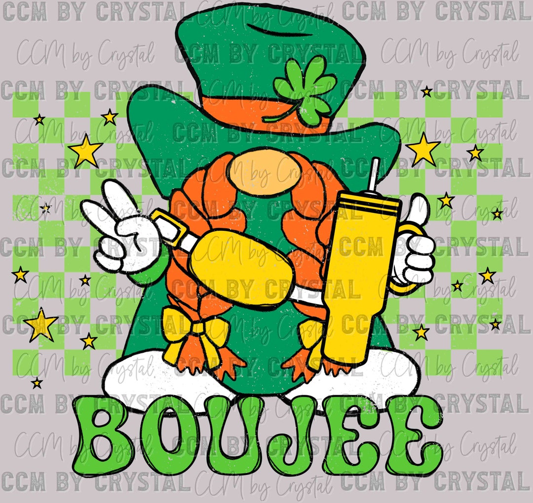 Boujee Green Leprechaun St. Patrick's Day Ready to Press Transfer ...
