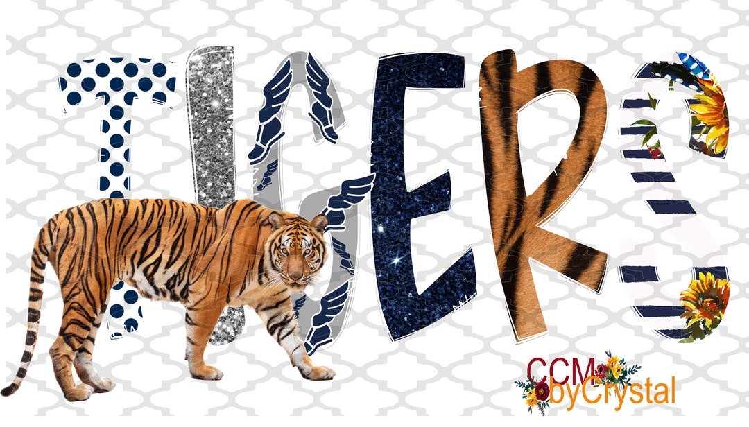 Tigers Doodle Letters Track Sunflowers PNG - Etsy