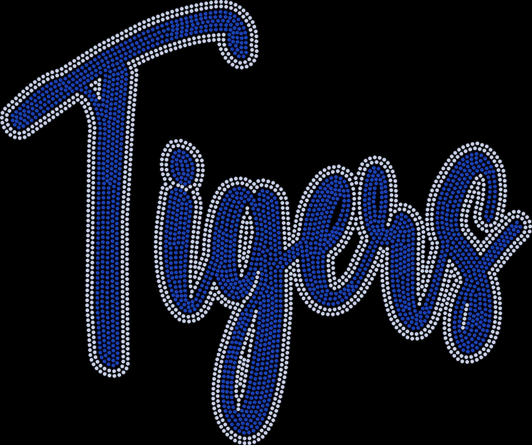 Tigers Script Cursive 11" Wide 2 Color Spangle Transfer - Etsy