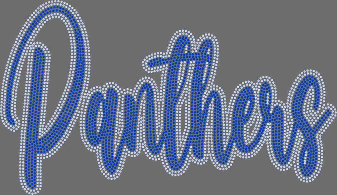 Panthers Cursive 11" Wide 2 Color Spangle Transfer - Etsy