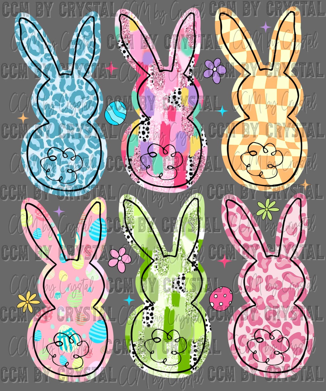 Stacked Easter Bunnies Ready to Press Transfer DTF Transfers ...