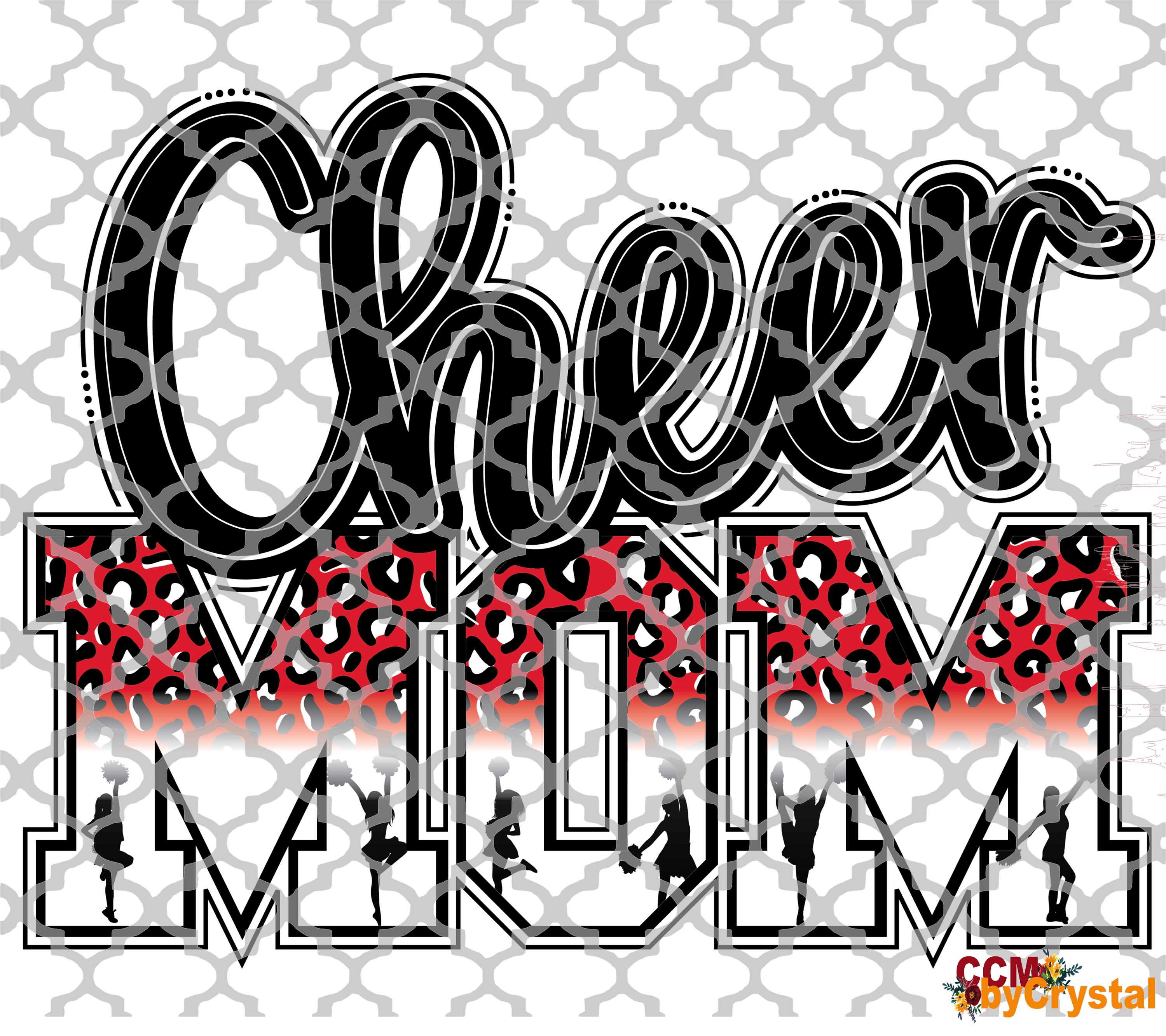 Cheer Mom Black and Red Transfer DTF Transfers Sublimation - Etsy