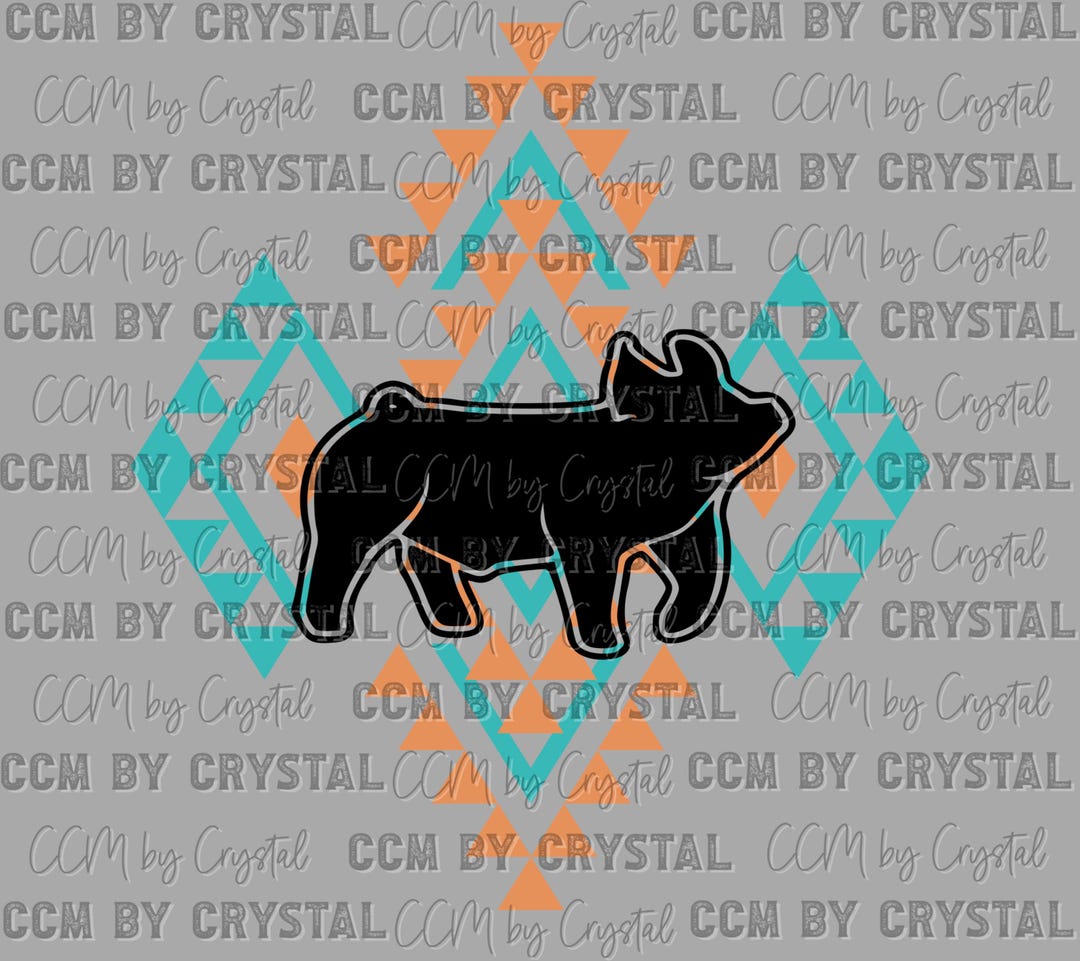 Show Pig Aztec UV DTF Transfer Sticker Ready to Apply - Etsy