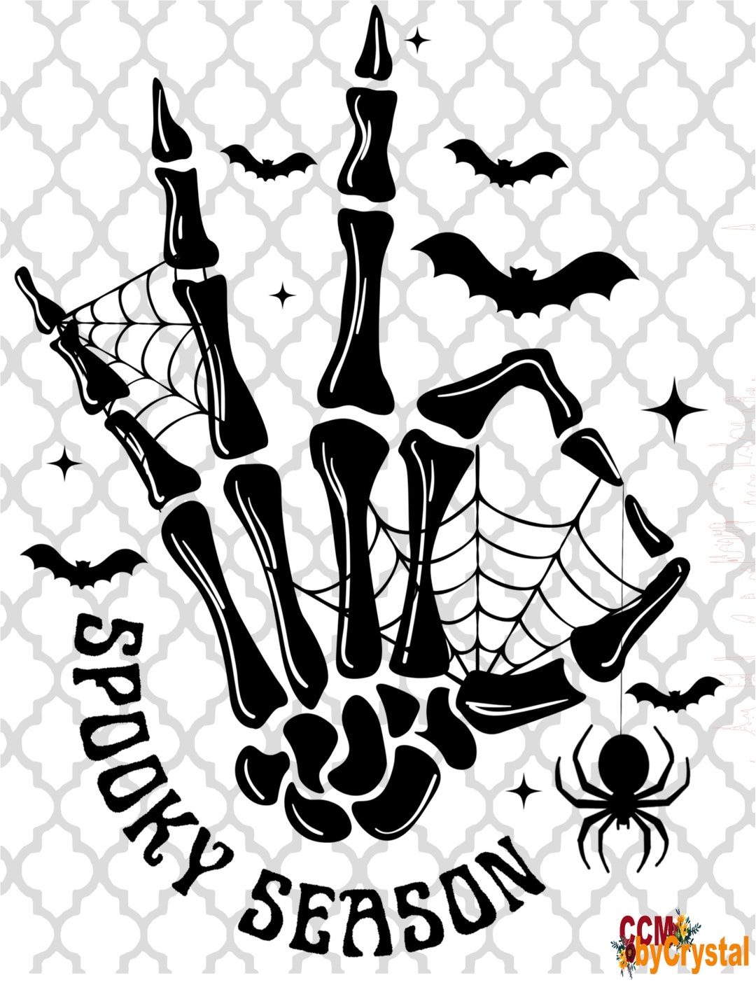 Spooky Season Halloween Skeleton Transfer Ready to Press Transfer-dtf ...