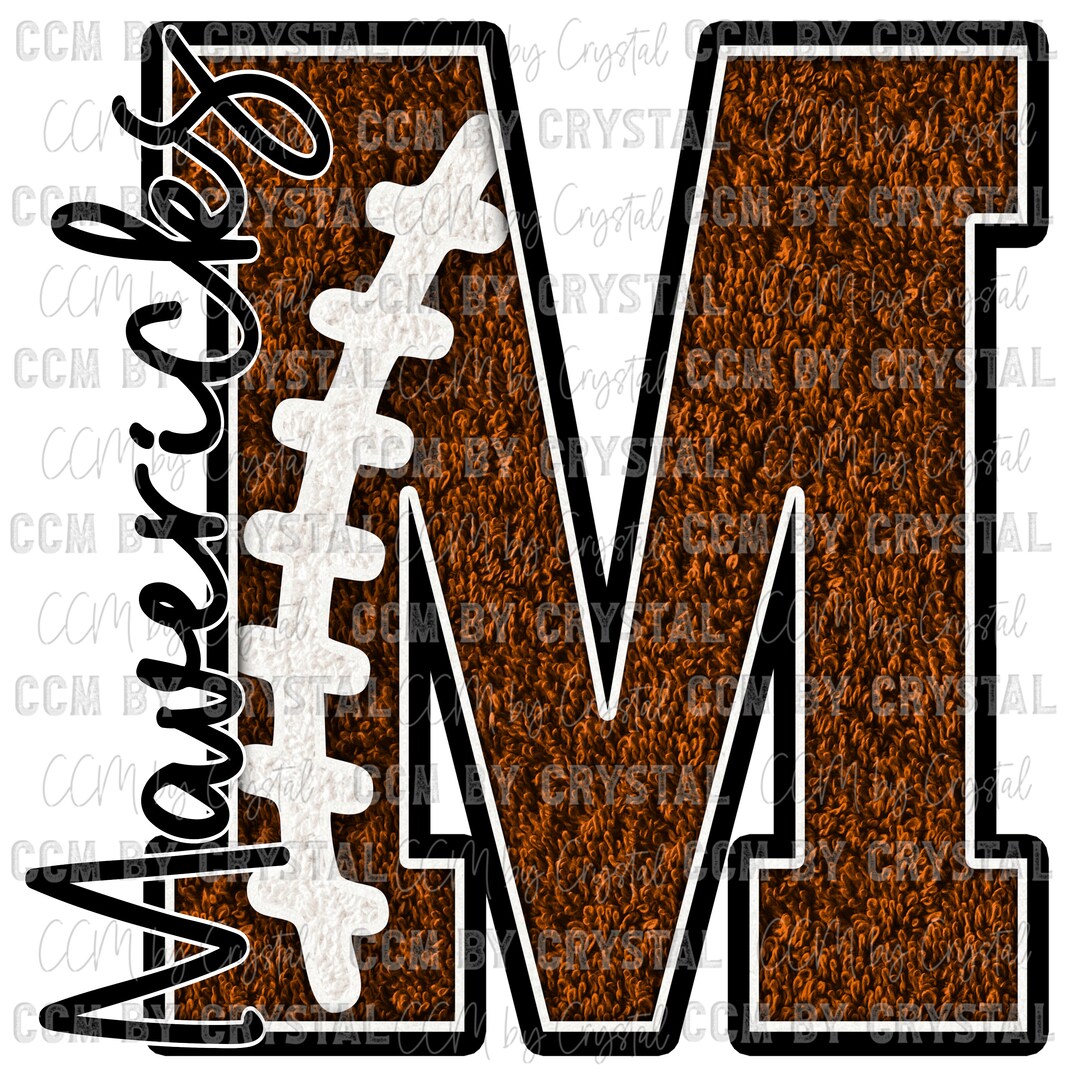 M Mavericks Mascot Football Letter PNG Digital Download ONLY - Etsy