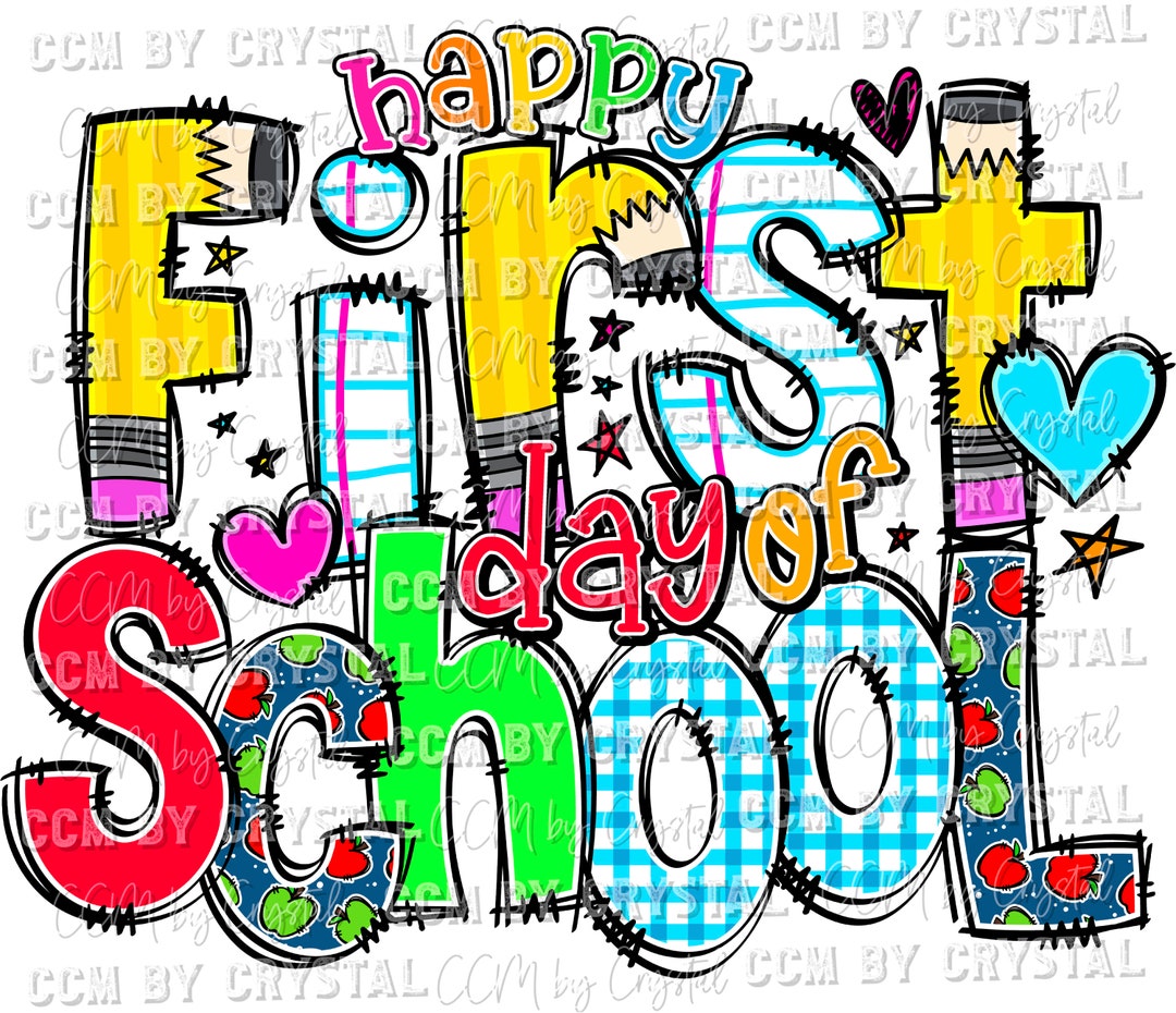 Happy First Day of School Ready to Press Transfer Direct to Film DTF ...