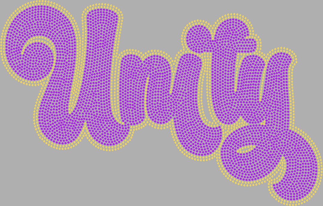 Unity Script Cursive 11 Wide 2 Color Spangle Transfer - Etsy