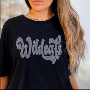 Wildcats Script Cursive 11" Wide 1 Color Spangle Transfer - Etsy