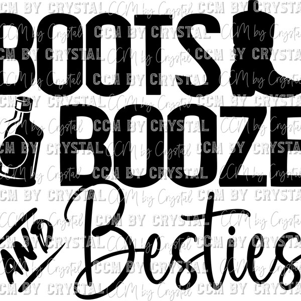 Boots Booze Besties Png - Etsy