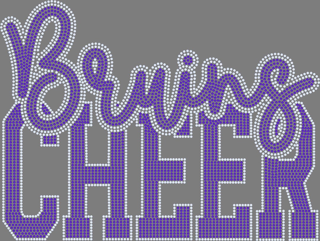 Custom Mascot Cheer 11" Wide 2 Color Spangle Transfer - Etsy