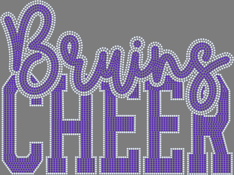 Custom Mascot Cheer 11" Wide 2 Color Spangle Transfer - Etsy