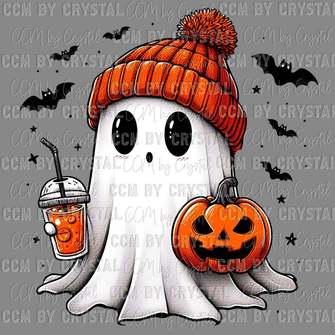 Cute Ghost Halloween Ready to Press Transfers DTF Transfers Sublimation ...