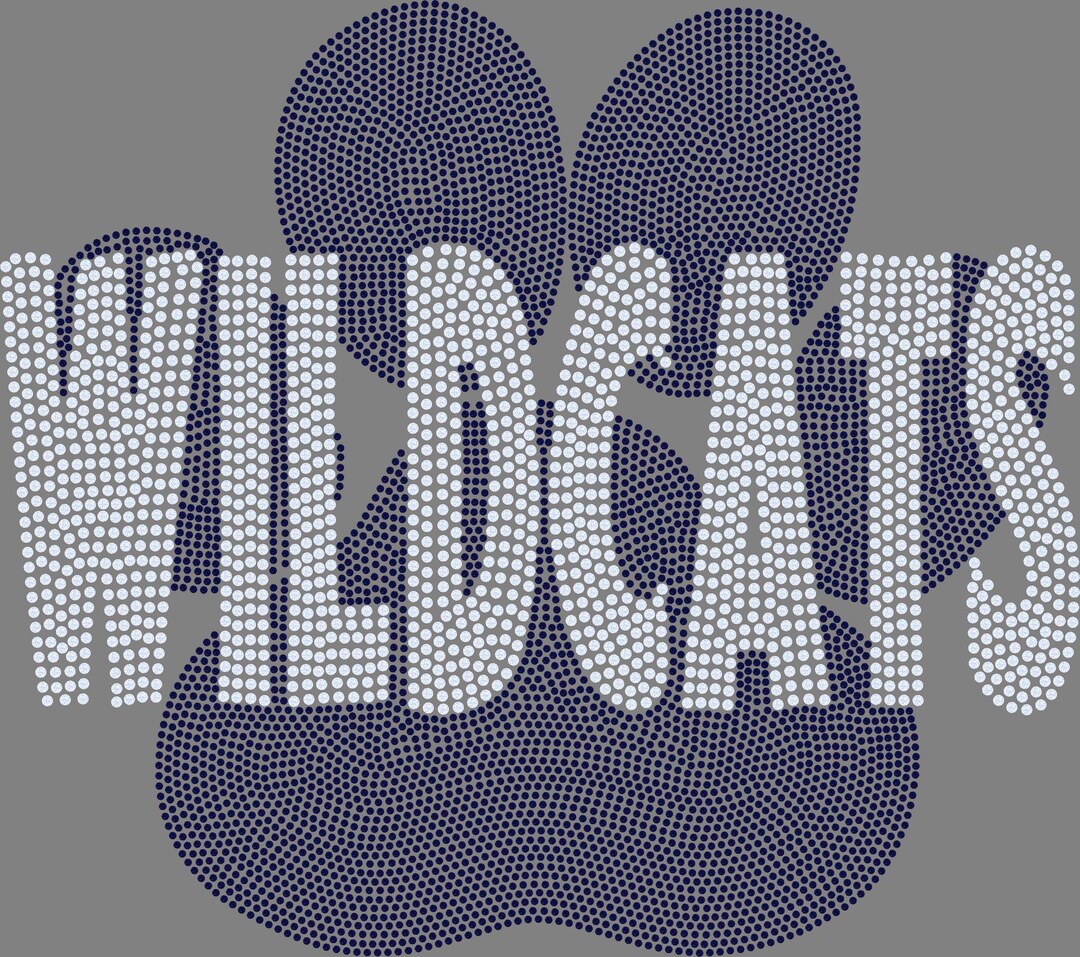Wildcats Paw 11" Wide 2 Color Spangle Transfer - Etsy
