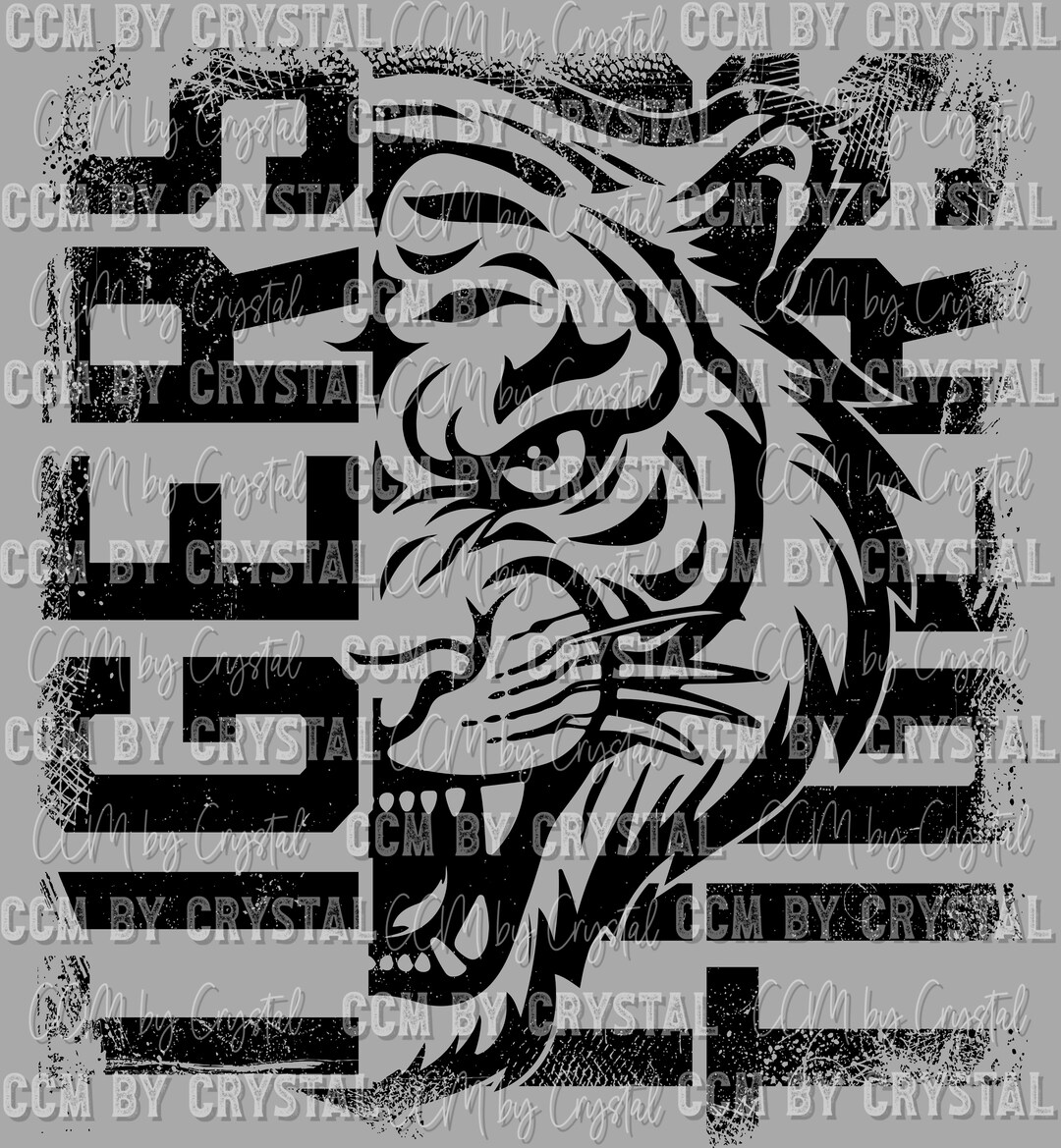 Personalized Color Tigers Mascot Ready to Press Transfers DTF Transfers ...